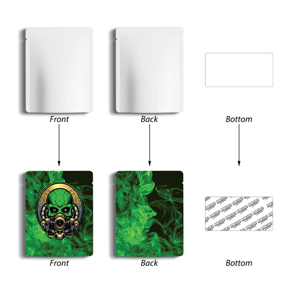 Custom Your Own 3.5 Gram Mylar Bag 4x5" Stand-up Pouch– SpacyGas